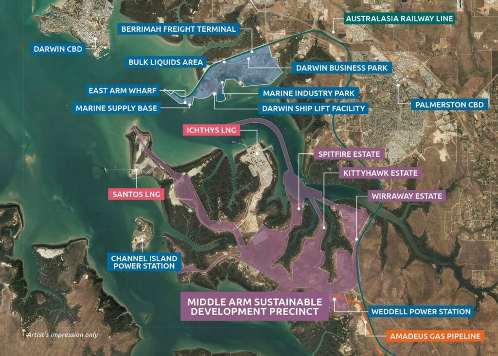 Developing marine infrastructure at Middle Arm - Dredging Today