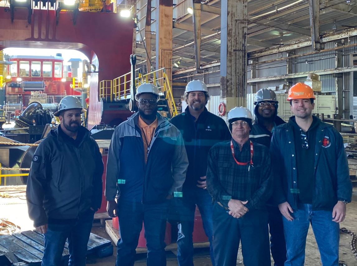 USACE delegation tours Mike Hooks' new dredger Lorraine Hooks ...