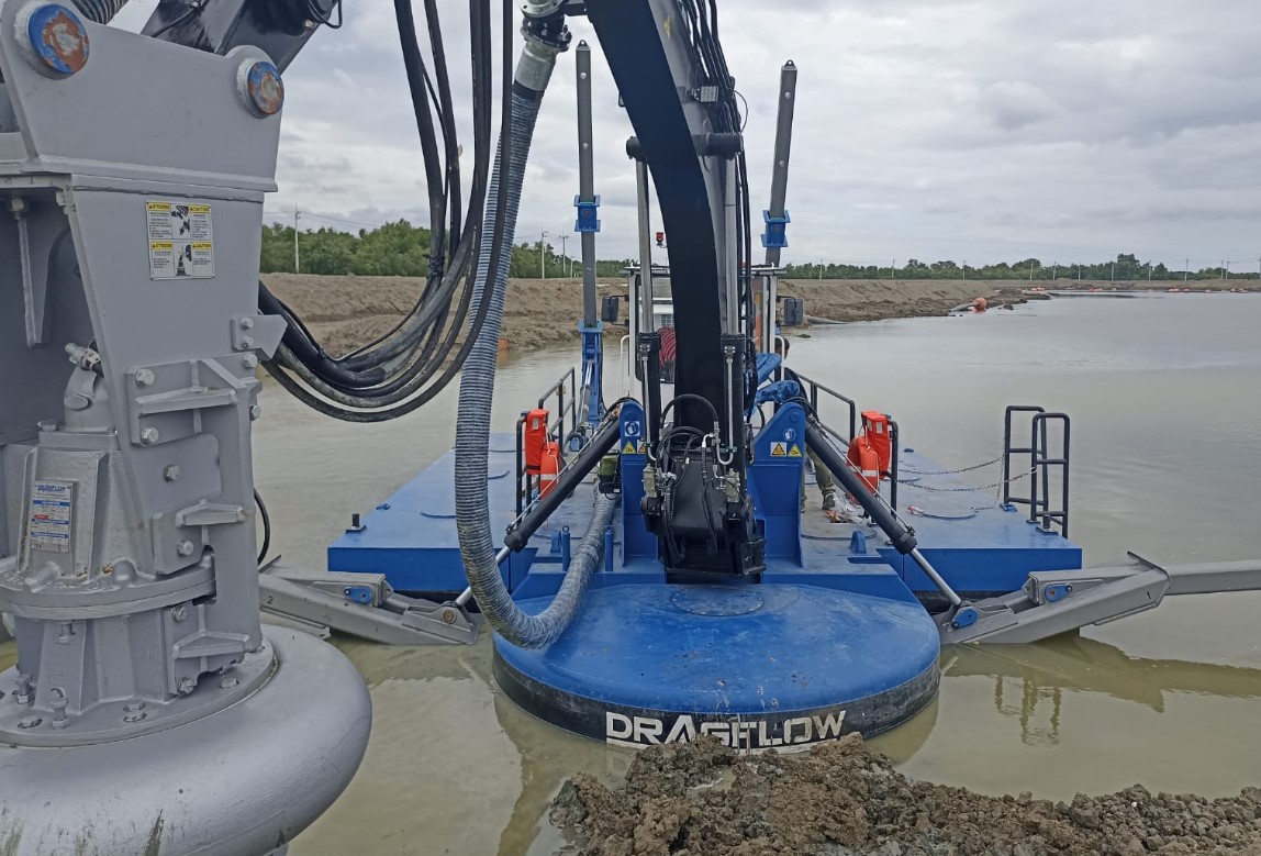 Restoring waterways in Southeast Asia with Dragflow amphibious dredges ...