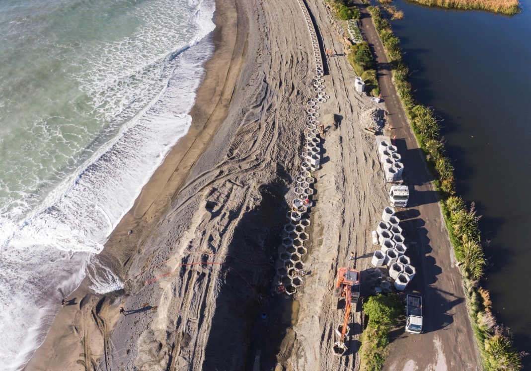 Te Awanga coastal protection project almost done - Dredging Today