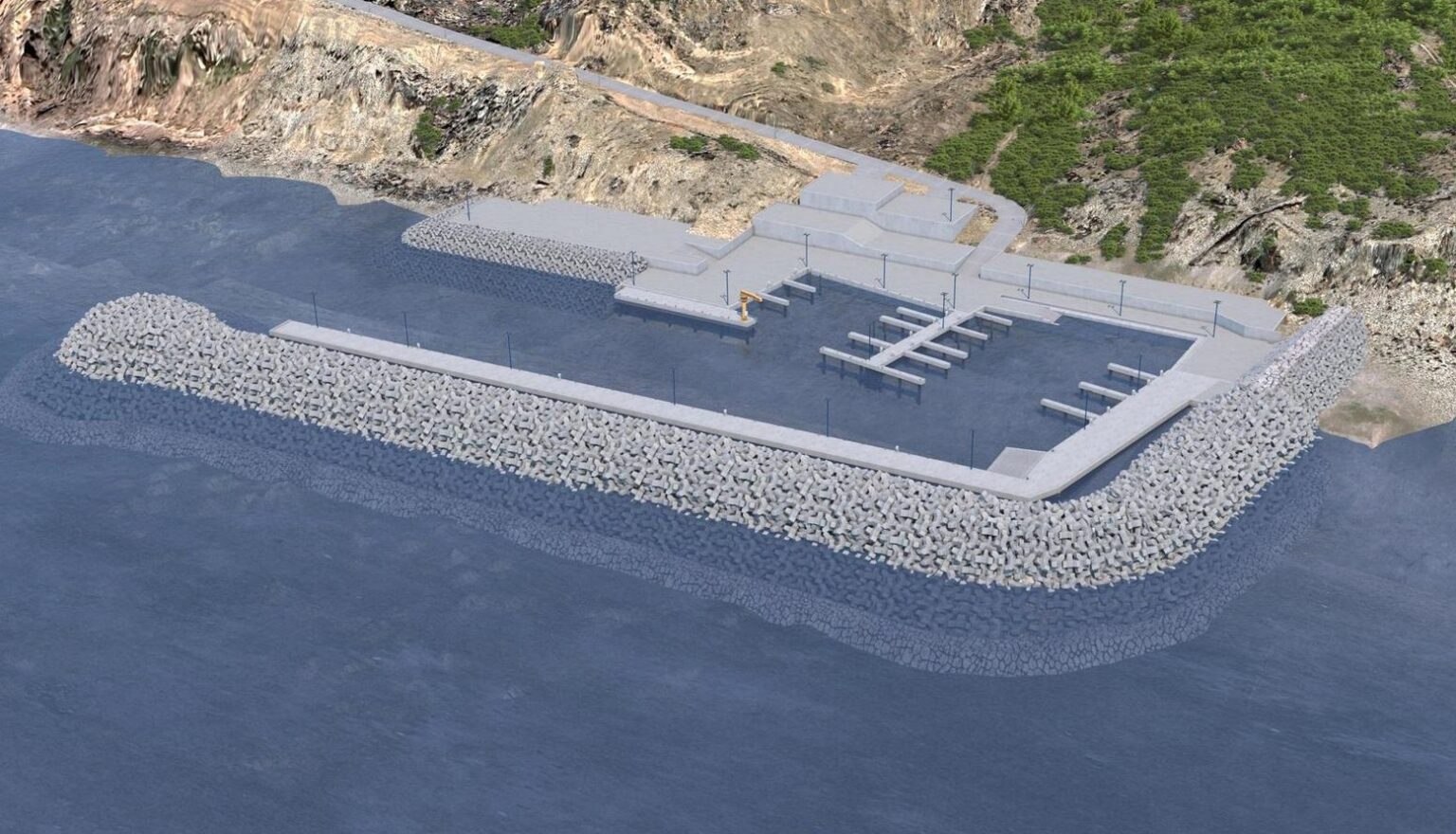 Statia: Land clearing starts for Black Rocks Harbor Project - Dredging ...